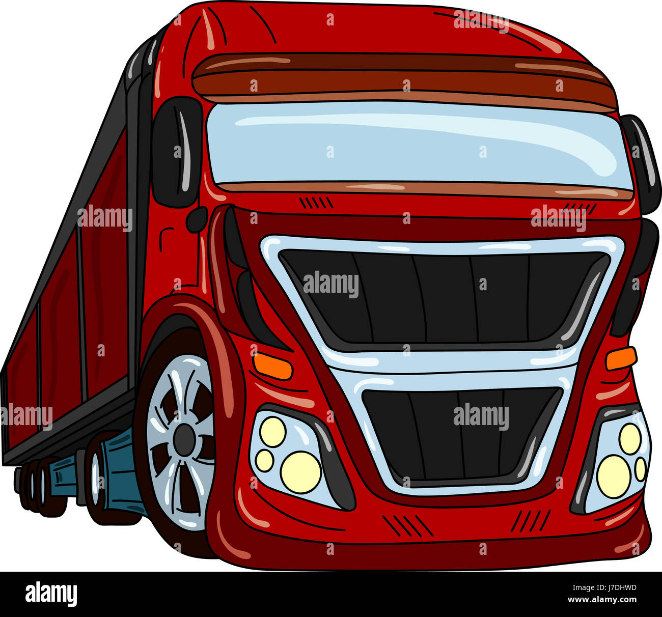 isolated colour illustration paint draw cartoon railway locomotive ...