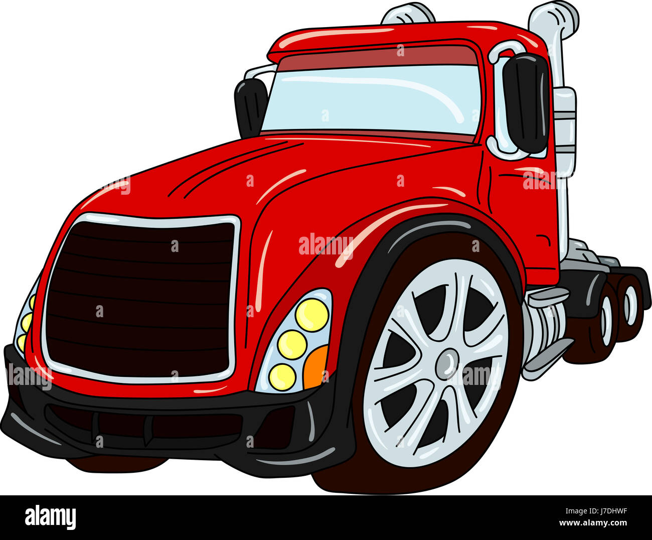 isolated colour illustration paint draw cartoon railway locomotive ...