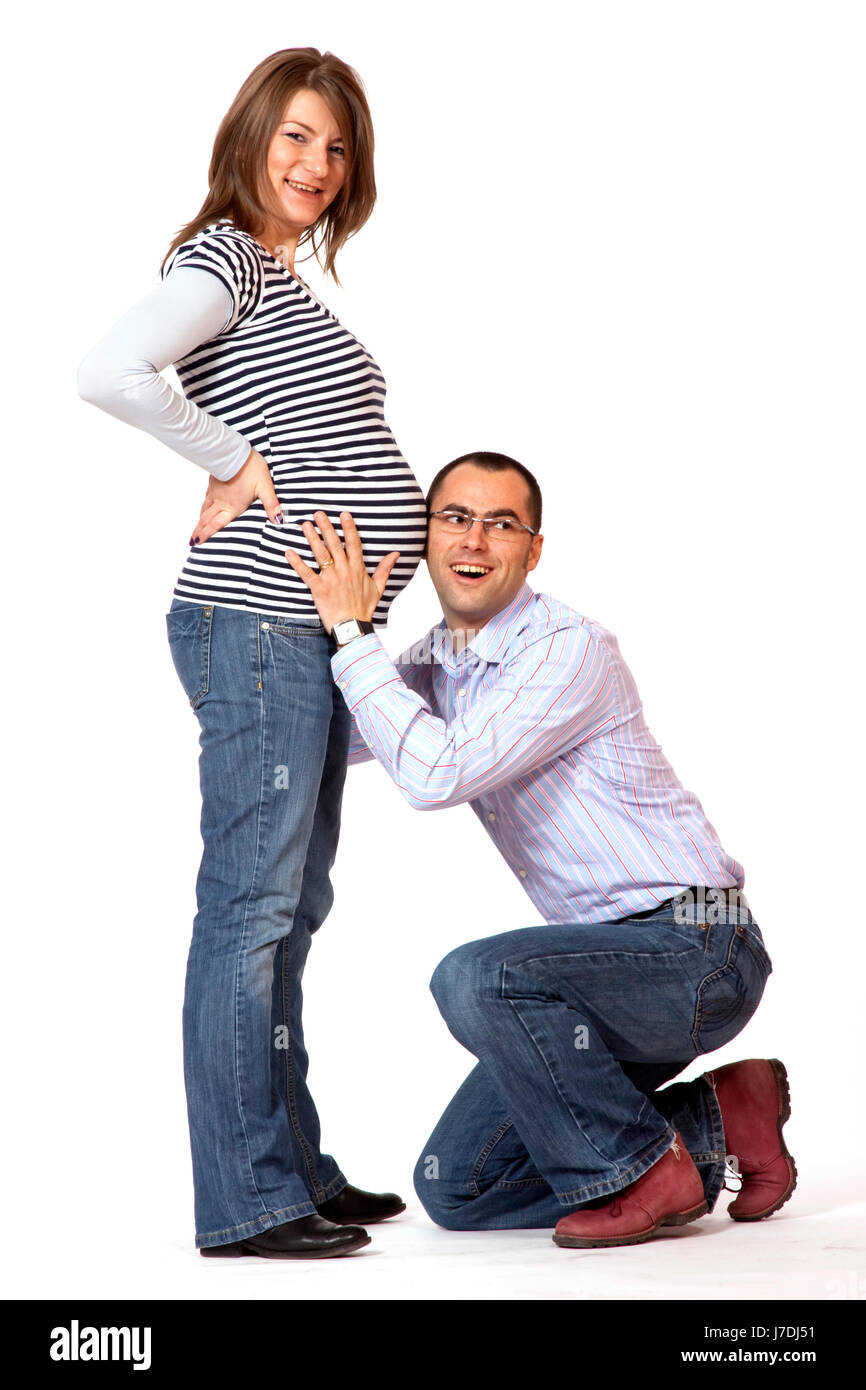 woman belly tummy pregnant couple pair father daddy dad humans human ...