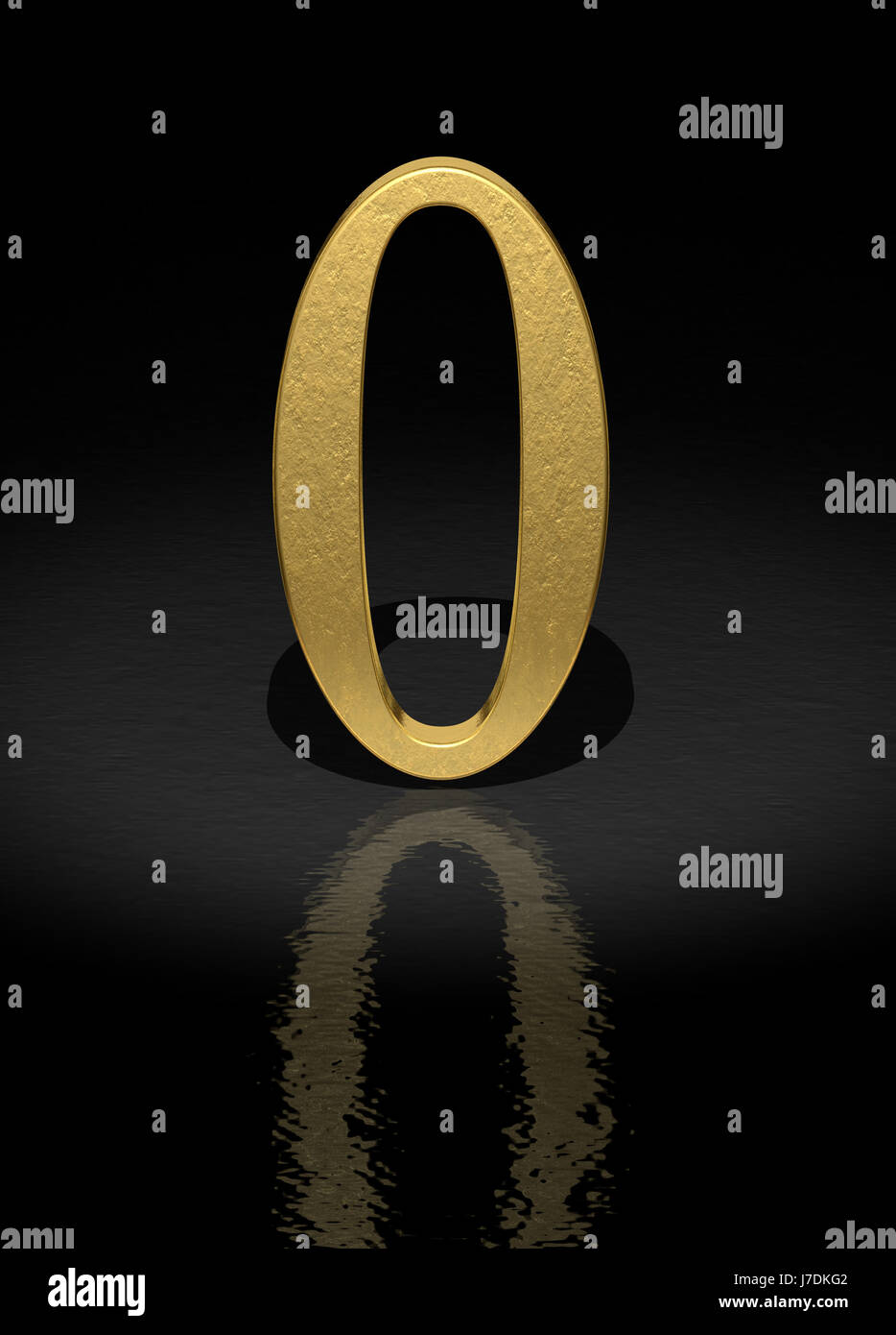 zero number count gold numbers object single model design project ...