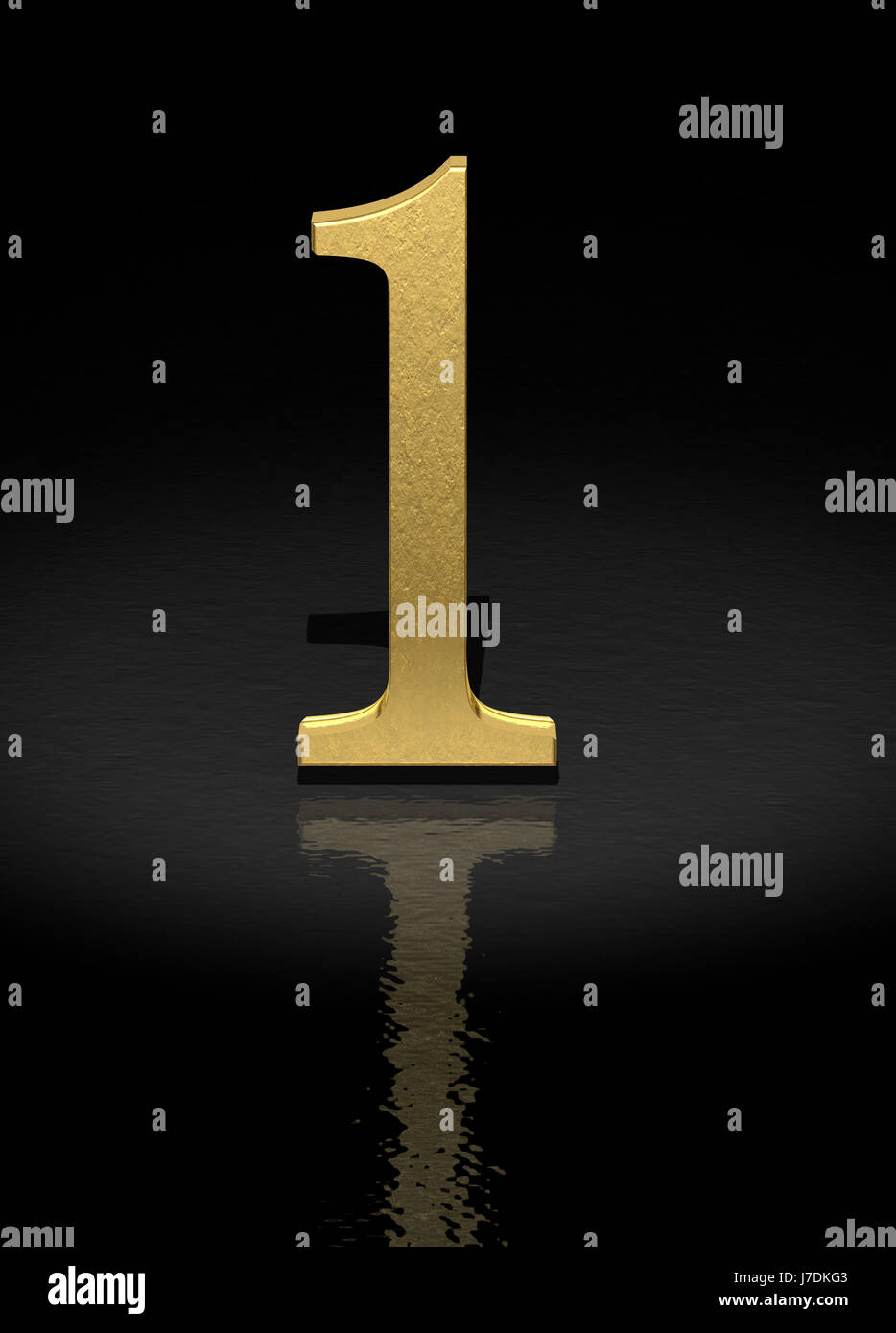 one number count gold numbers object single model design project ...