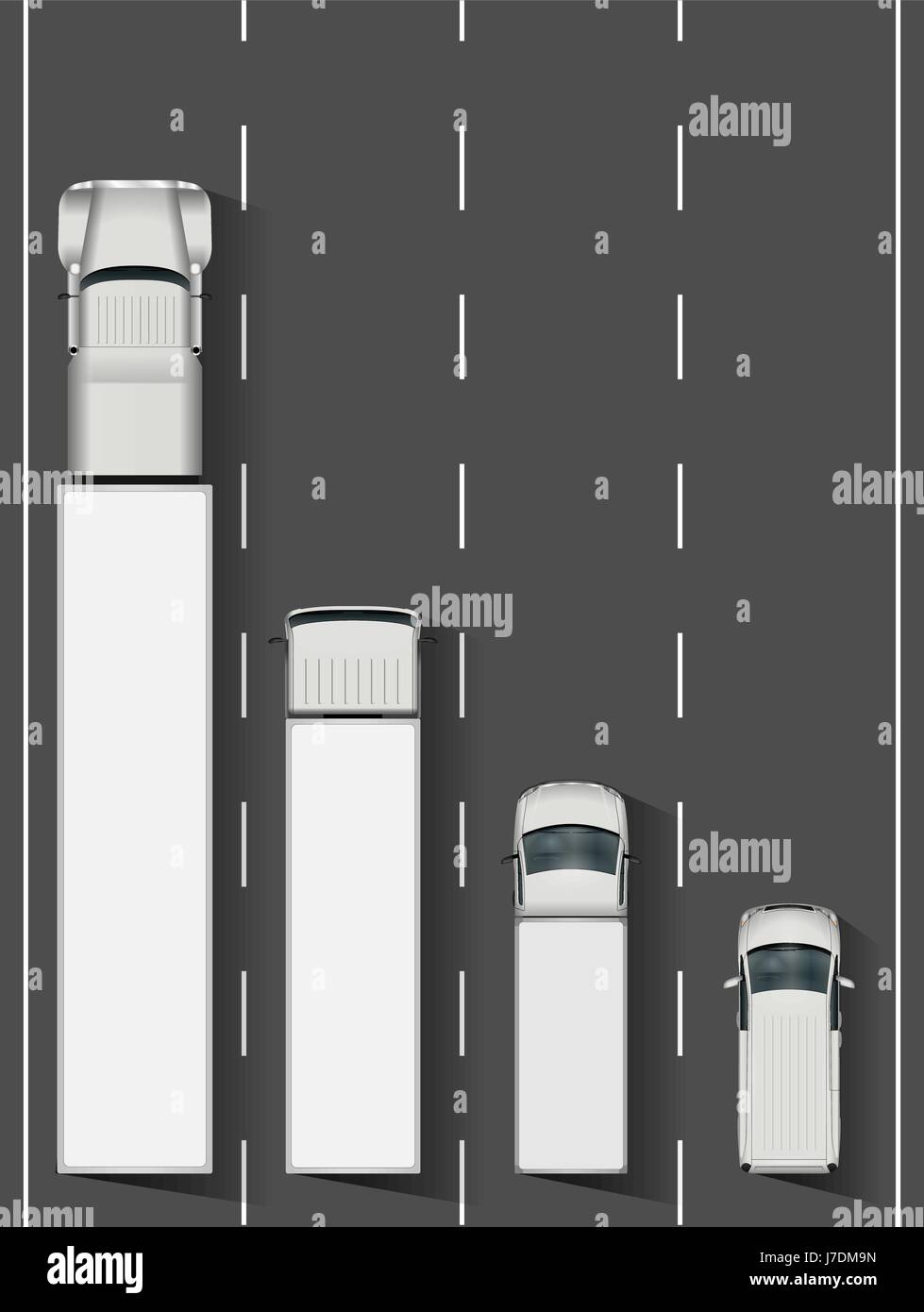 Delivery van on highway Stock Vector Images - Alamy