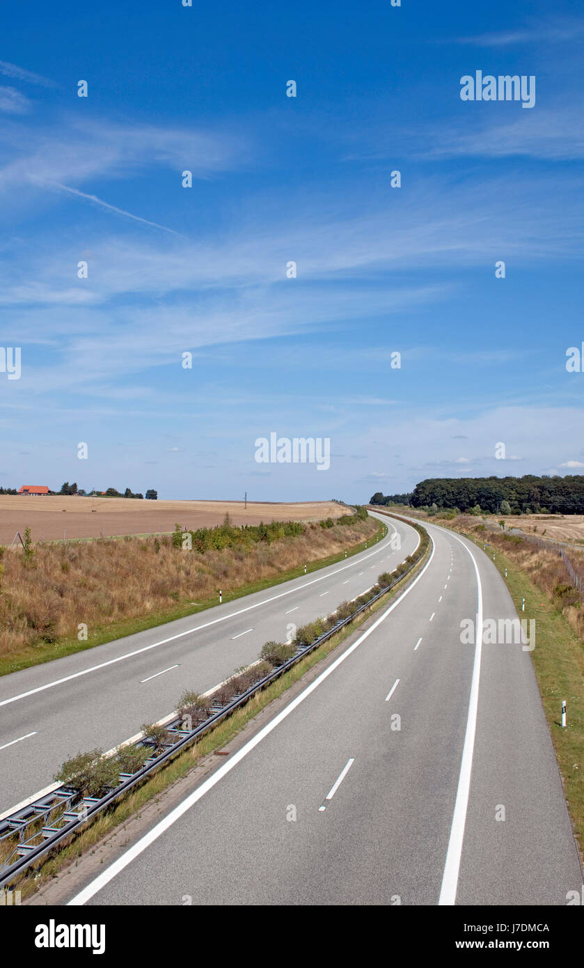 motorway highway blue horizon car automobile vehicle means of travel ...