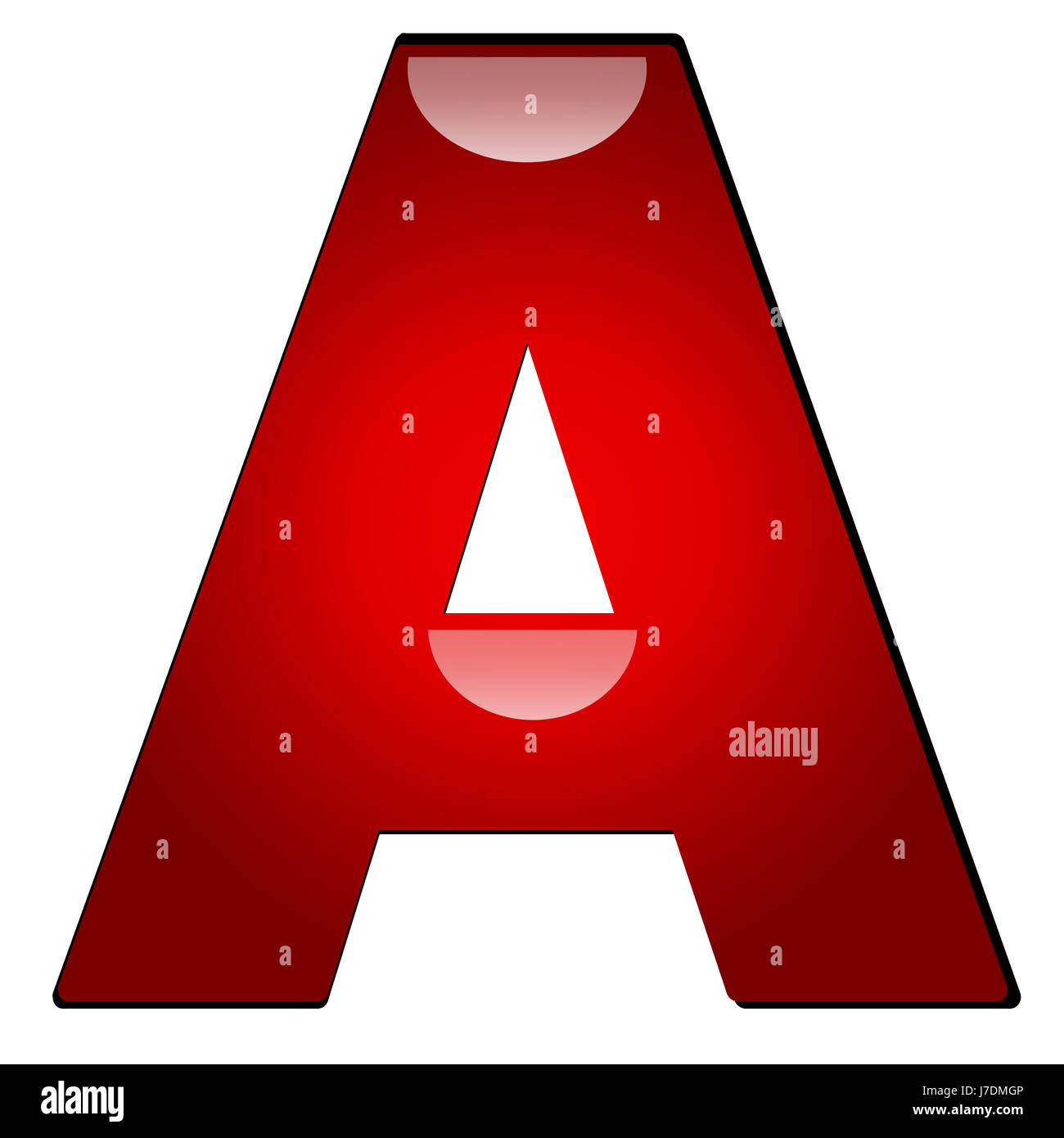 reflective letter a Stock Photo - Alamy