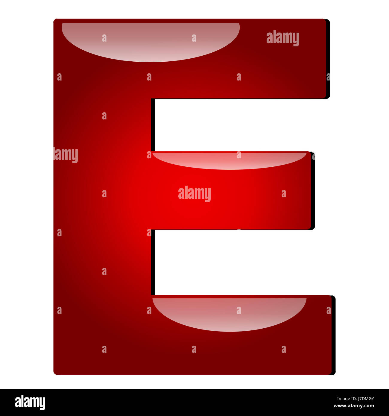 reflective letter e Stock Photo - Alamy