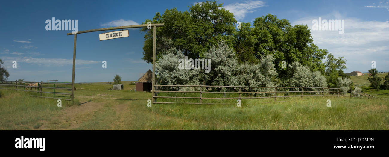 blue sight view outlook perspective vista panorama lookout sign ranch ...