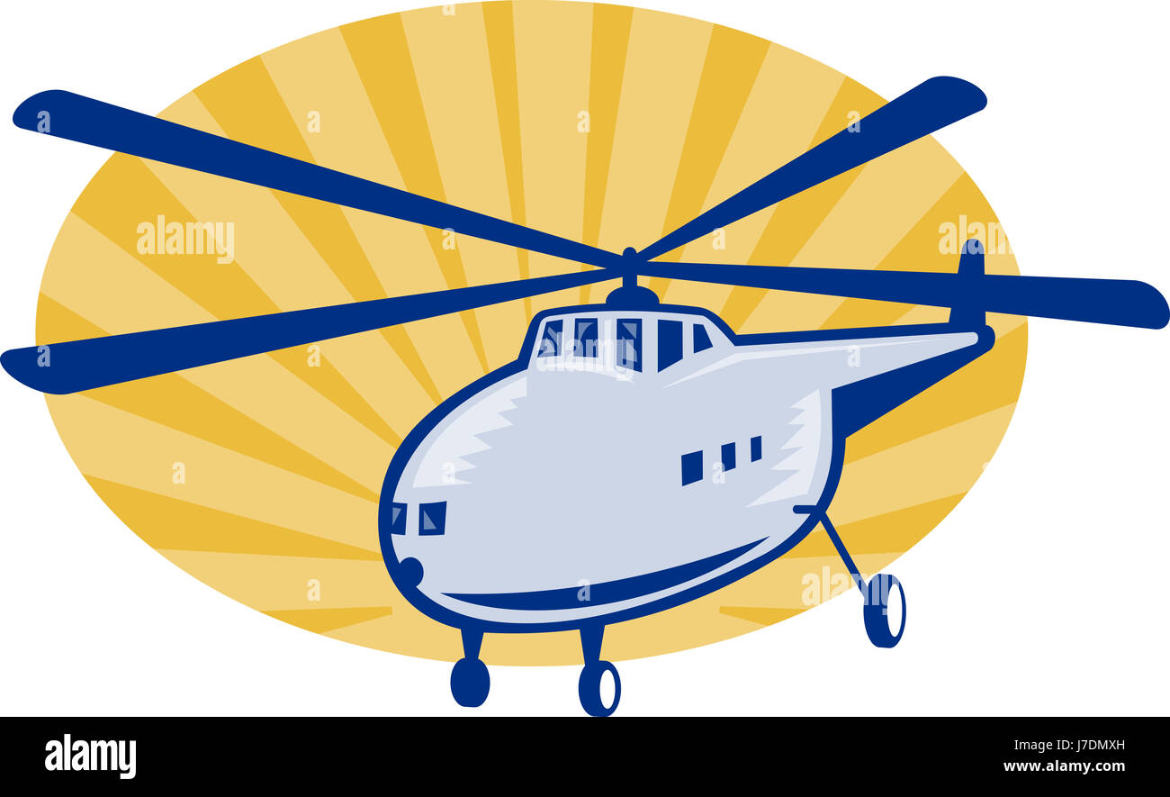 transport helicopter retro chopper aircraft aeroplane plane airplane ...