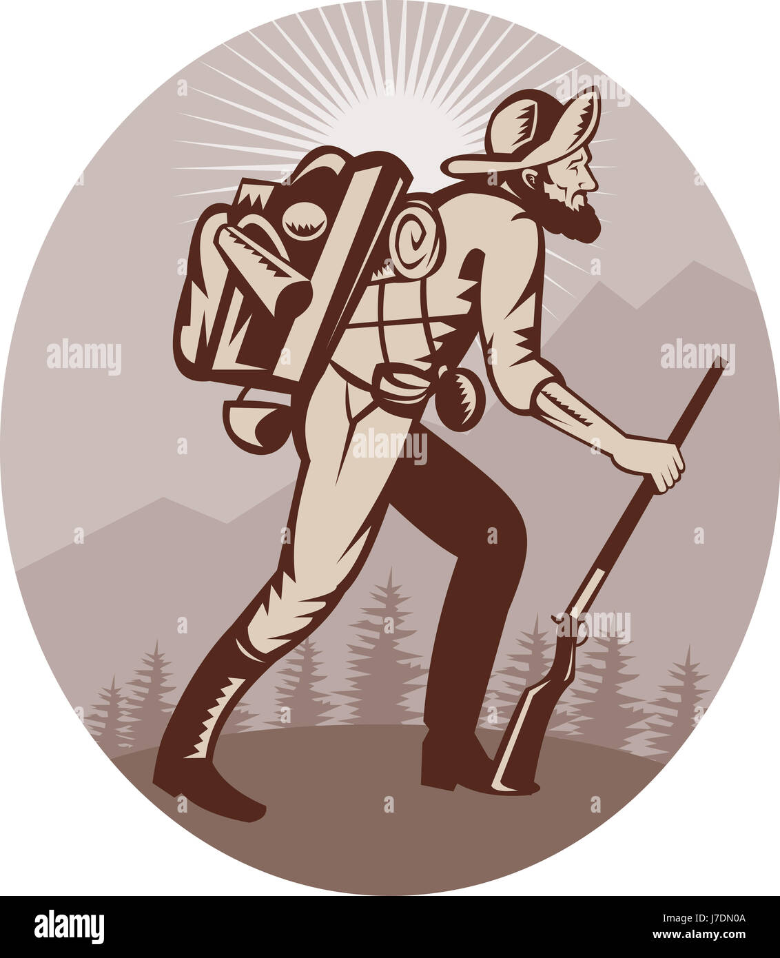 illustration retro miner gold workers laborer worker wageworker ...