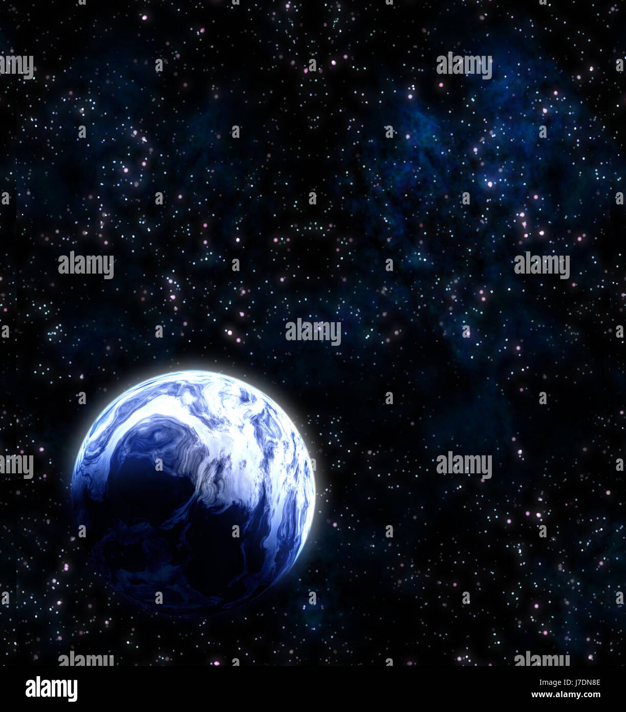 blue space science illustration abstract globe planet earth world ...