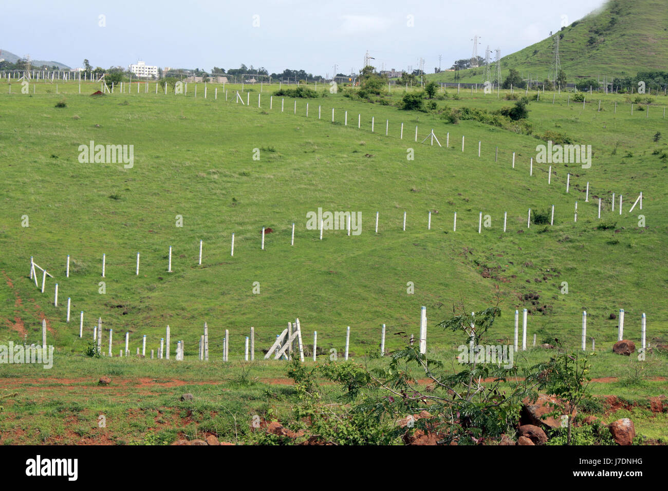 fence landscape scenery countryside nature plots plot fencing border ...