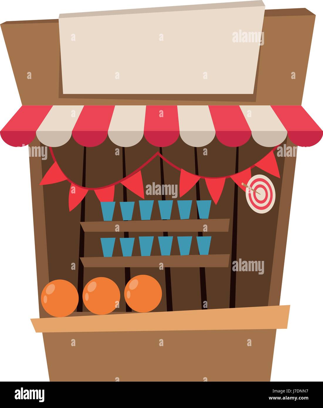 circus booth shooting with targets game pennant Stock Vector Image ...