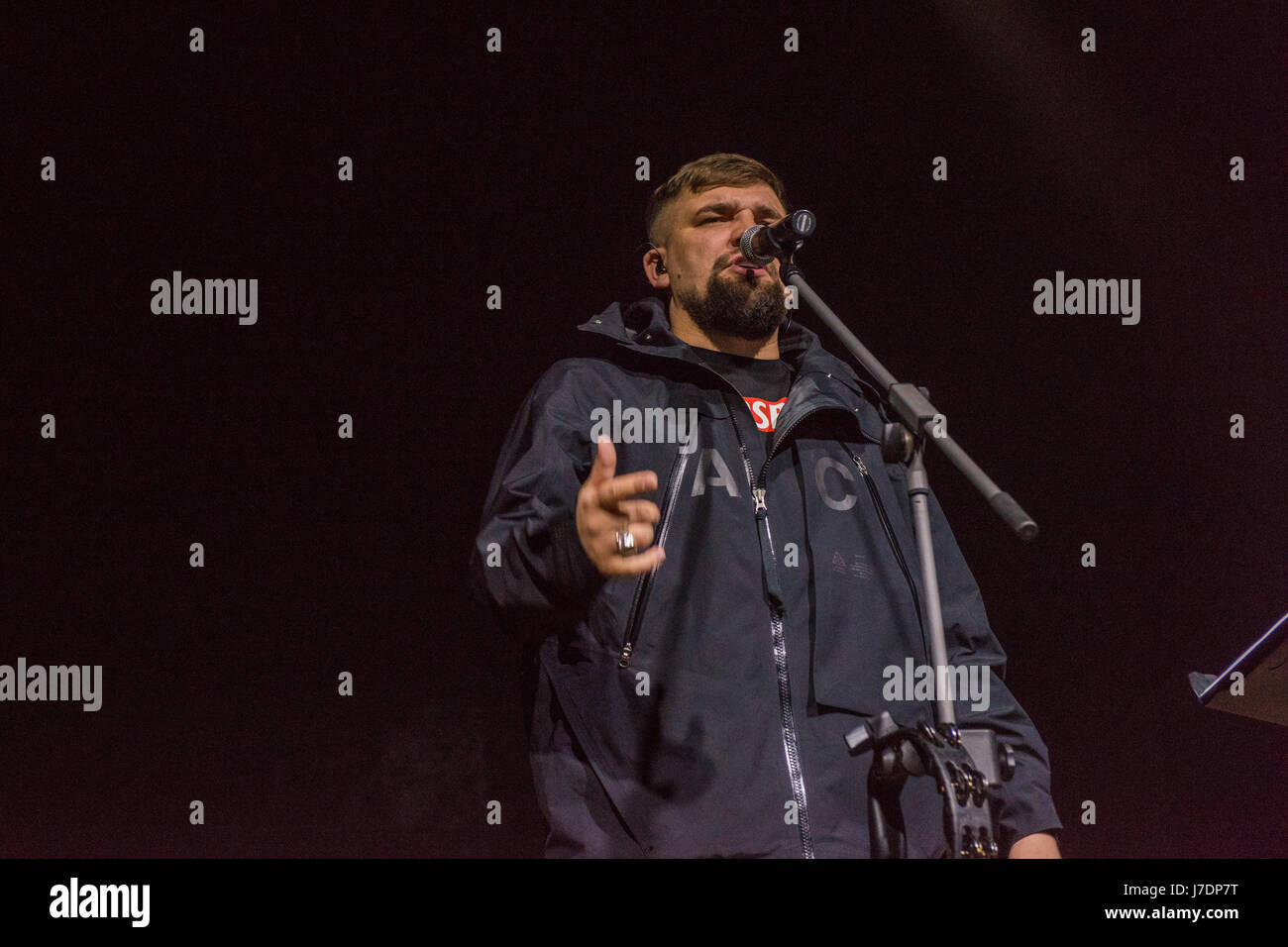 Concert of famous rapper Basta Stock Photo - Alamy