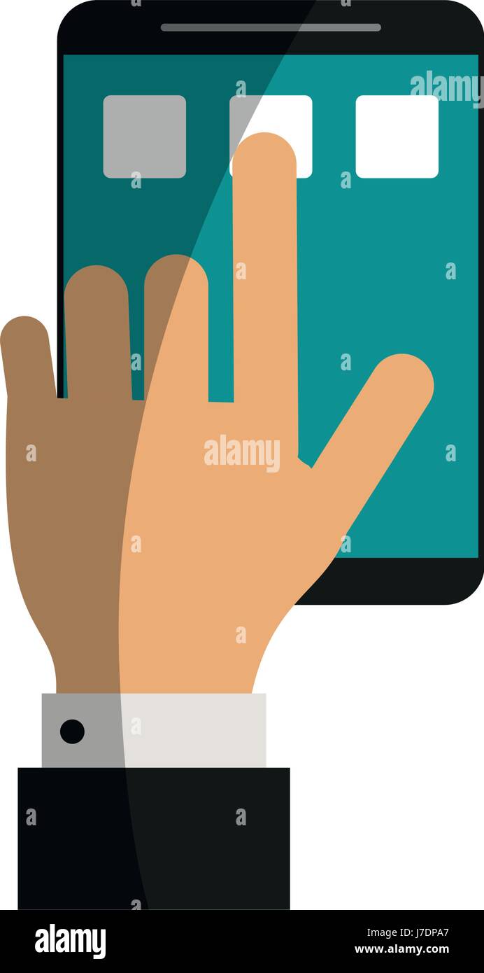 hand and smartphone icon image Stock Vector Image & Art - Alamy