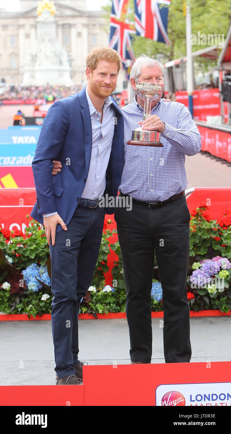 London Marathon 2017 Featuring: Prince Harry, Brendan Foster Where ...