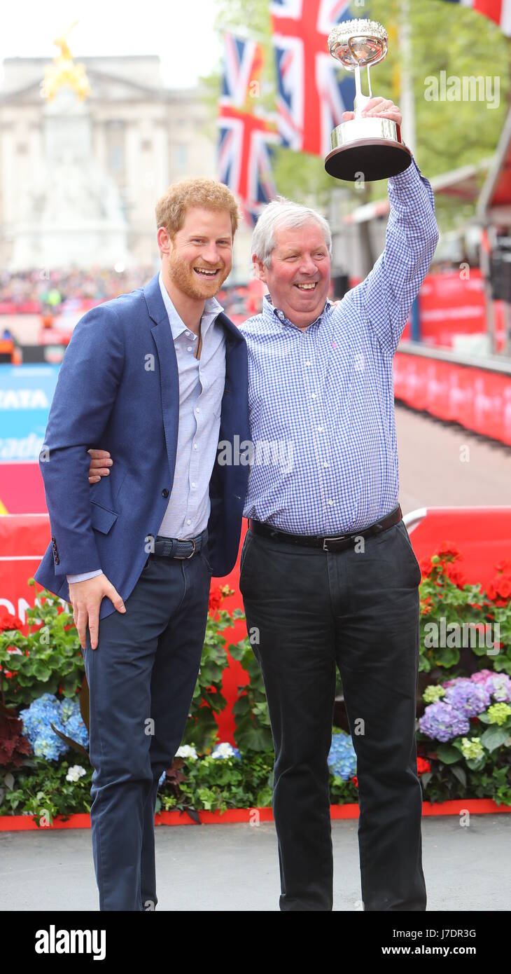 London Marathon 2017 Featuring: Prince Harry, Brendan Foster Where ...