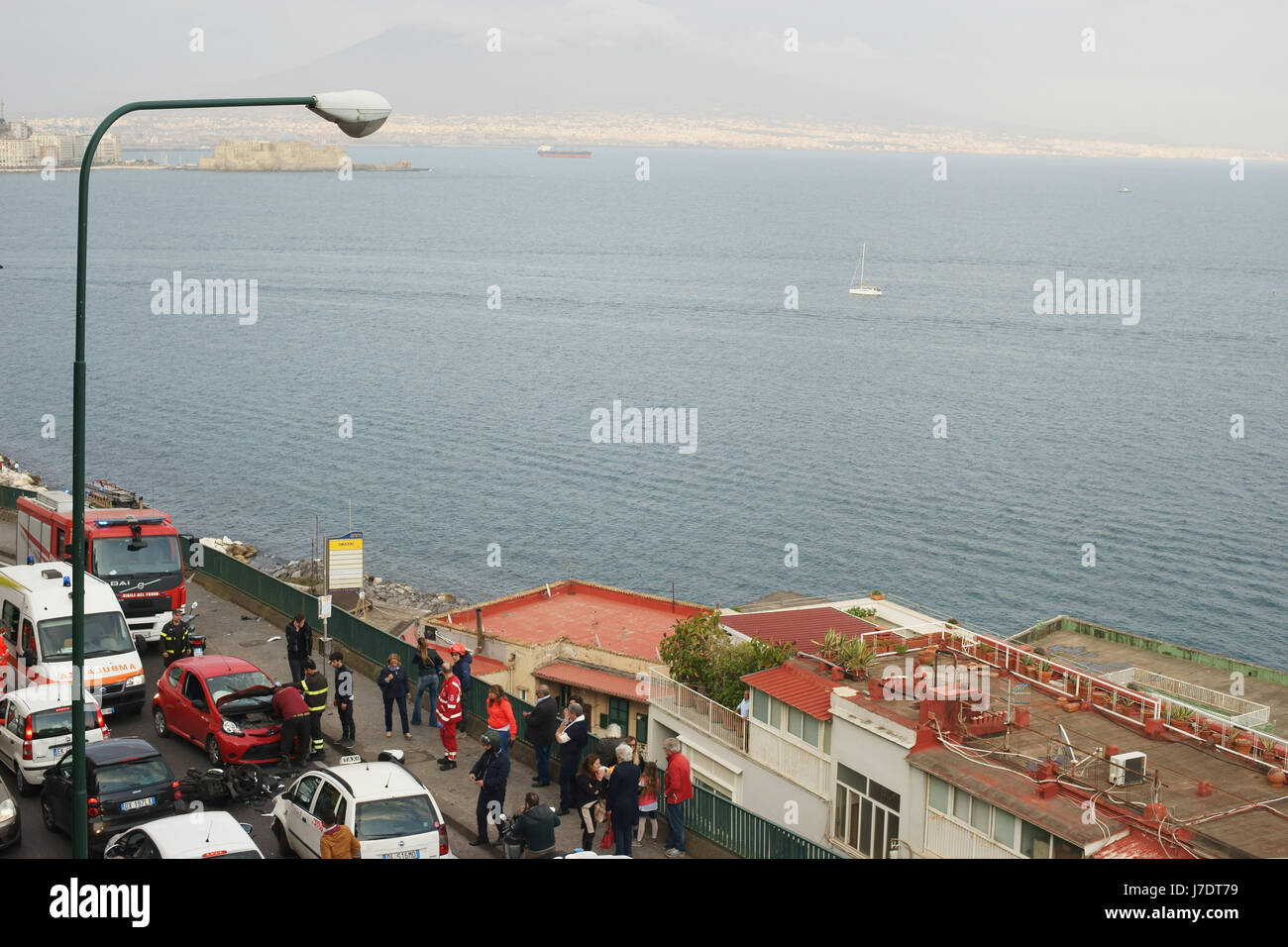 Car crash in Naples, Italy Stock Photo - Alamy