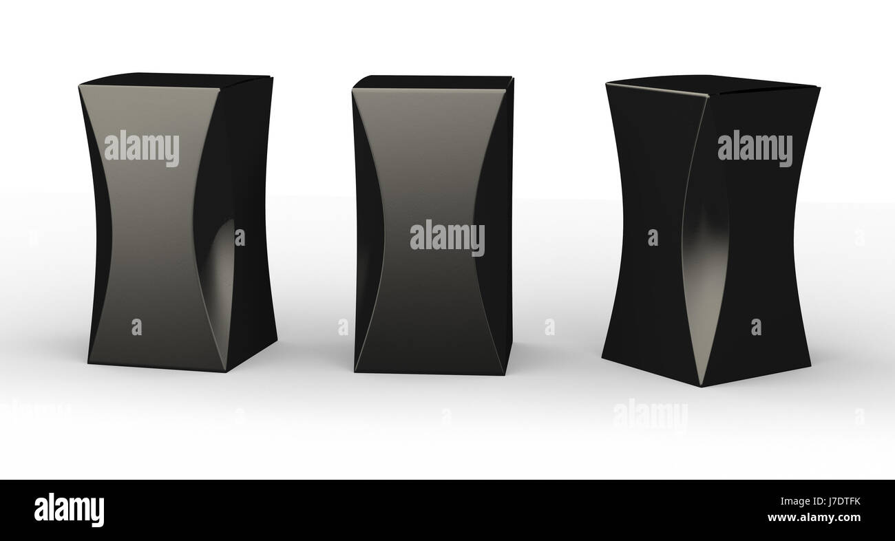 New design of glossy black box package with curve, clipping path ...