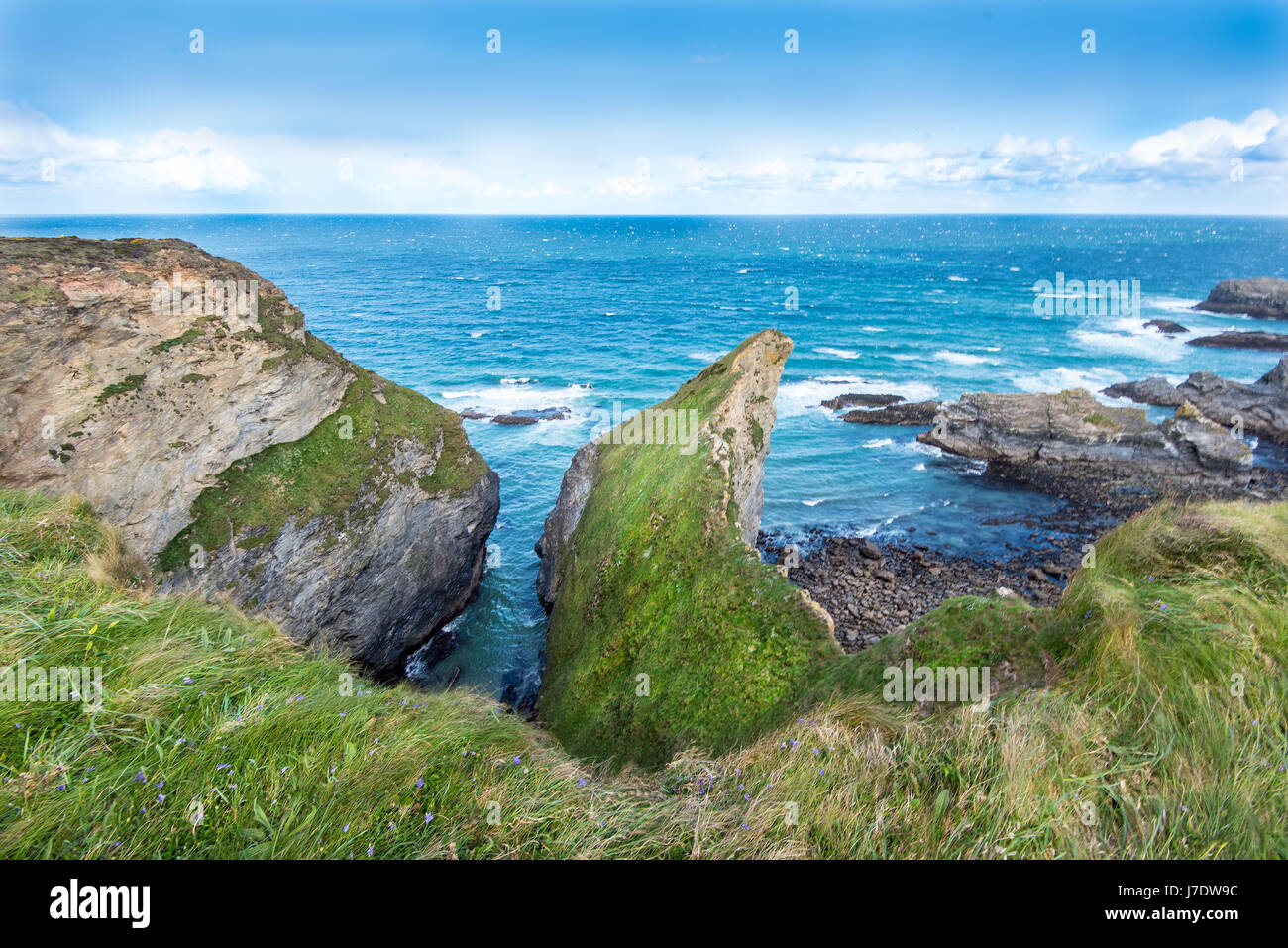 The inlet known as Ralph's Cupboard or the Giant Zawn is a collapsed ...