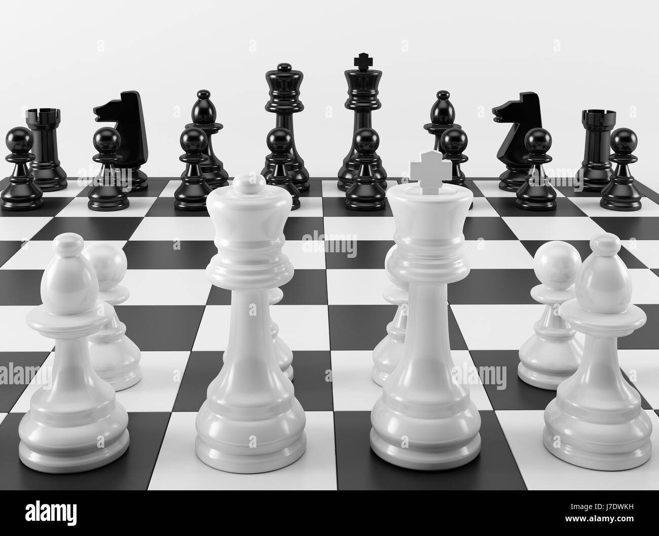 Black and White Chess Board Close up Stock Photo - Alamy