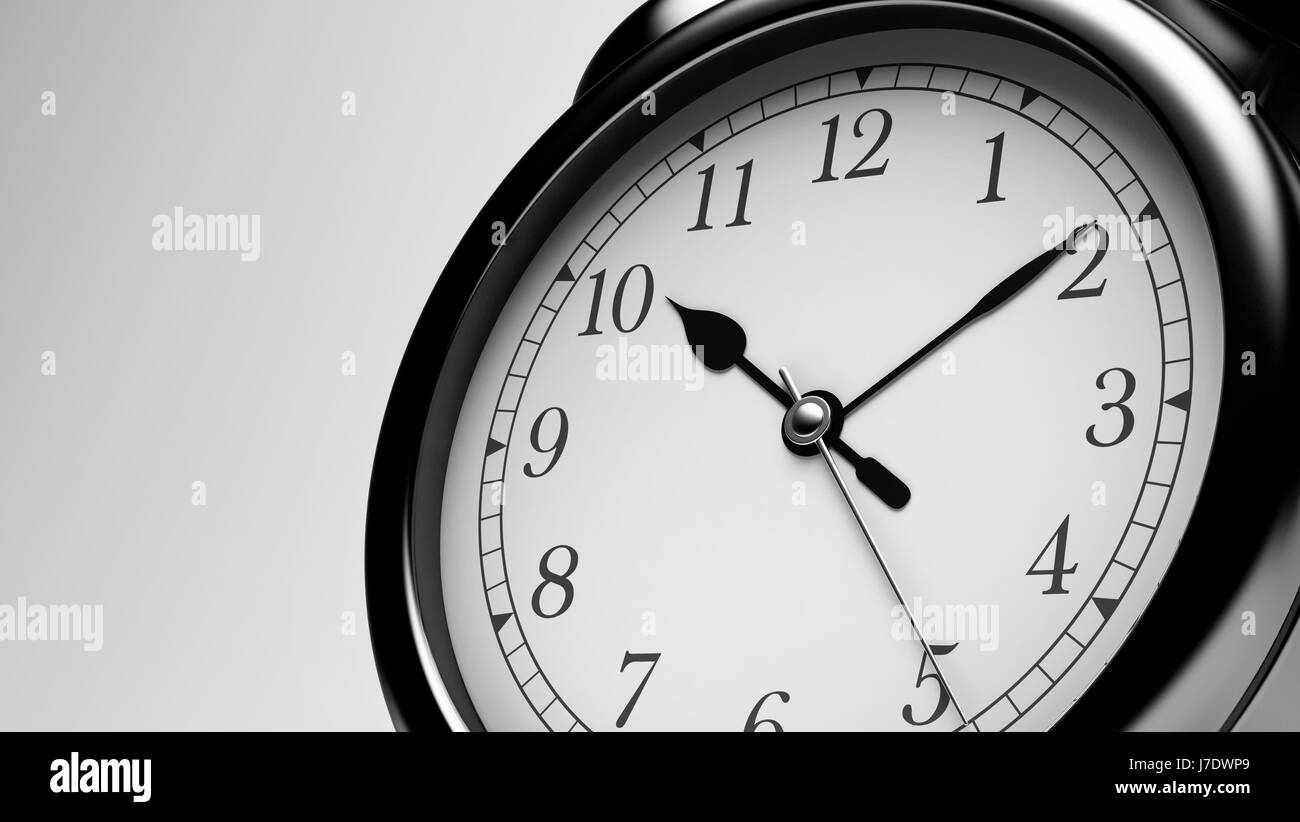 Close up Black Shiny Clock Stock Photo - Alamy