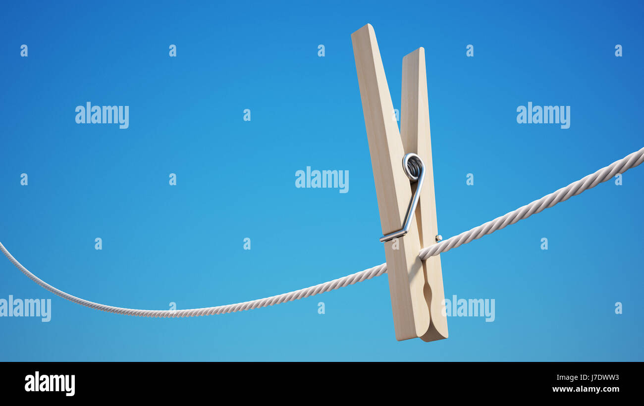 Clothespin with Clipping Path isolated on sky Stock Photo - Alamy