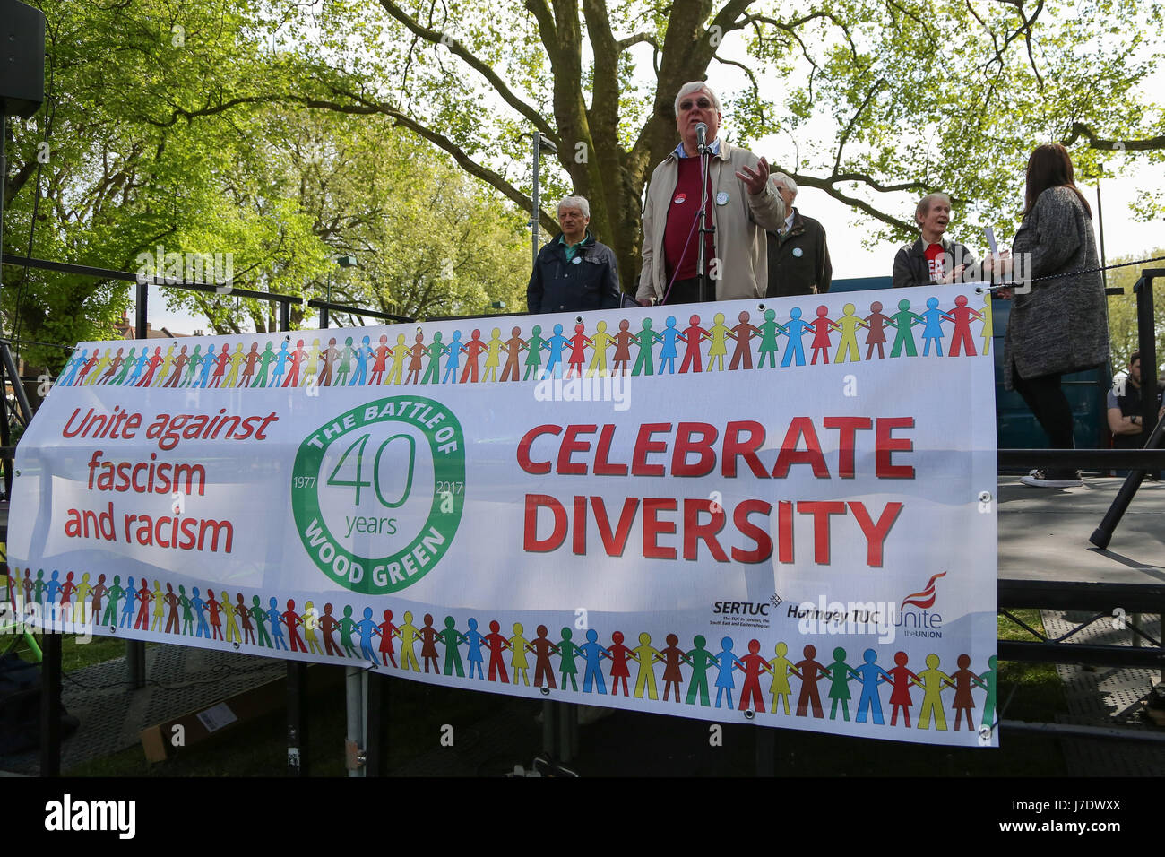 Unite against Fascism and Racism rally in Wood Green, North London ...
