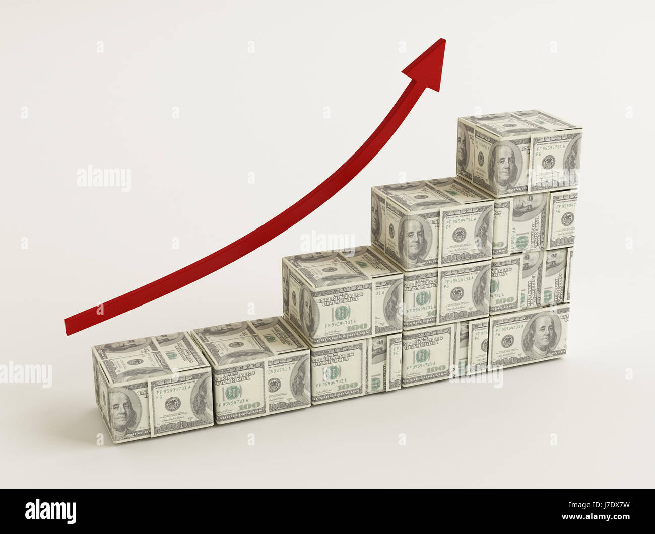 Stack of $100 bills isolated on white background Stock Photo - Alamy