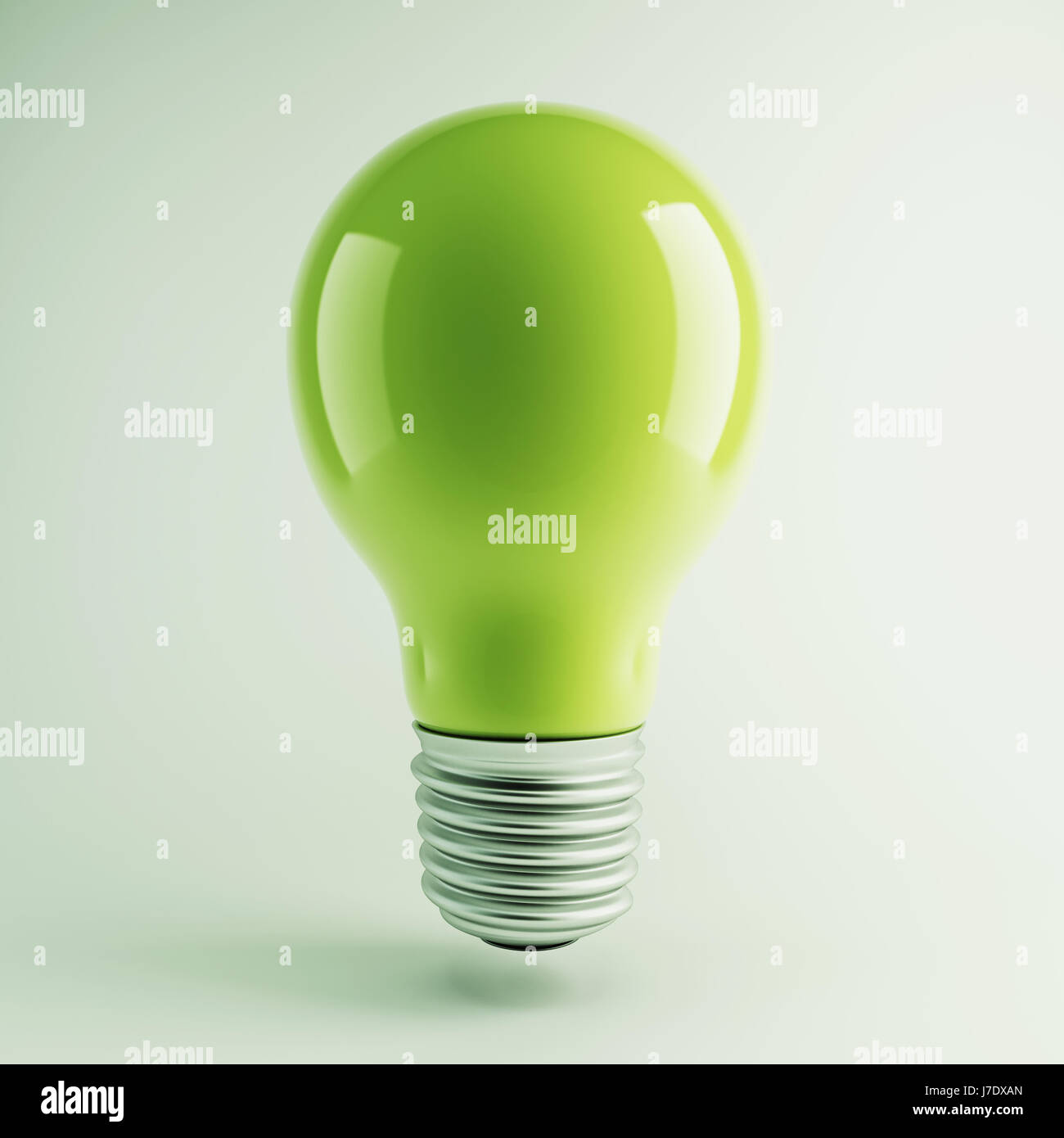 3d glowing light bulb isolated on white Stock Photo - Alamy