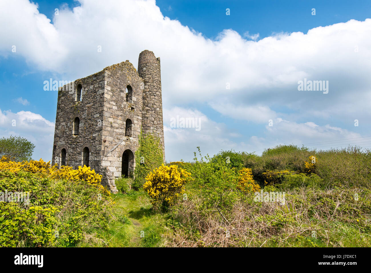 The New Stamps Engine House of Wheal Grenville near Troon, Camborne ...