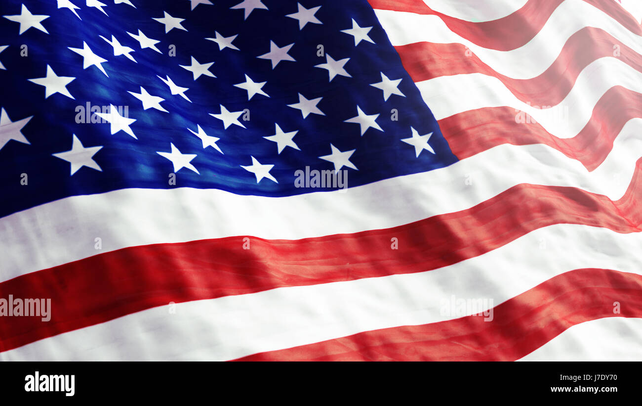 High resolution American Flag flowing with texture fabric detail Stock ...