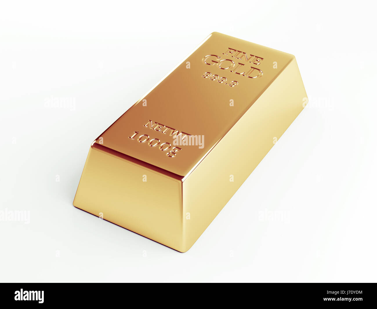 Gold Bar isolated on white background Stock Photo - Alamy