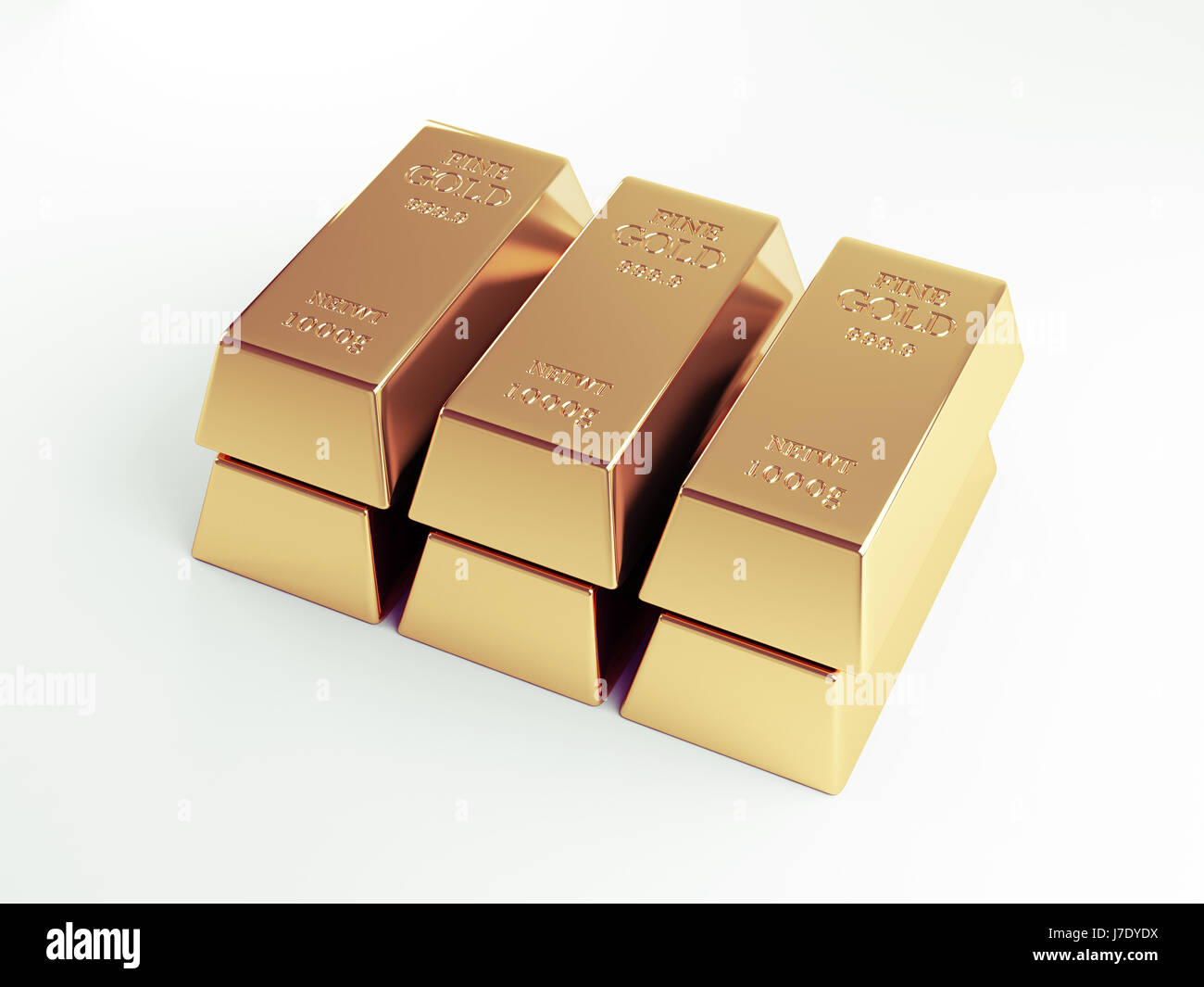 Gold Bars isolated on white background Stock Photo - Alamy