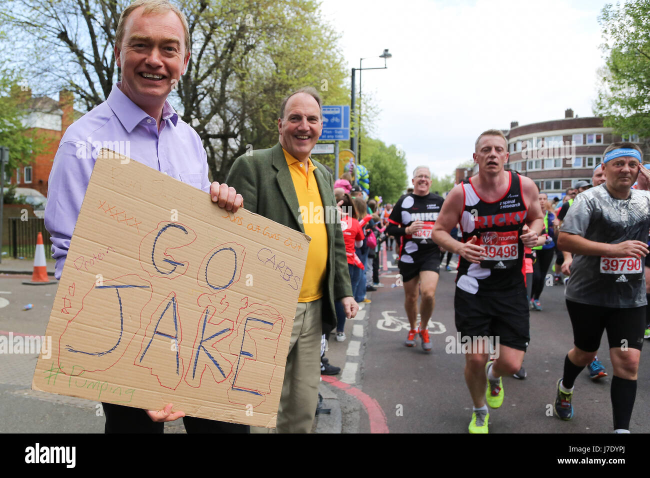 Thousands of runners take part in the London Marathon. Tim Farron MP ...