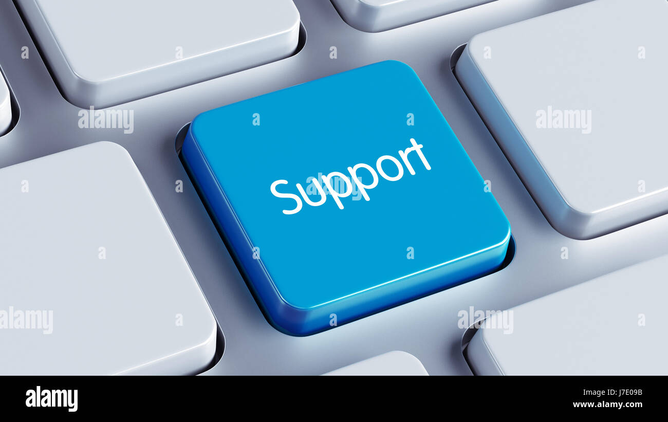 High Resolution Support Blue Key Stock Photo - Alamy