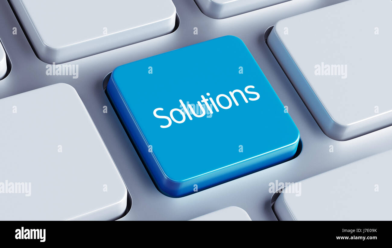 High Resolution Solutions Blue Key Stock Photo - Alamy