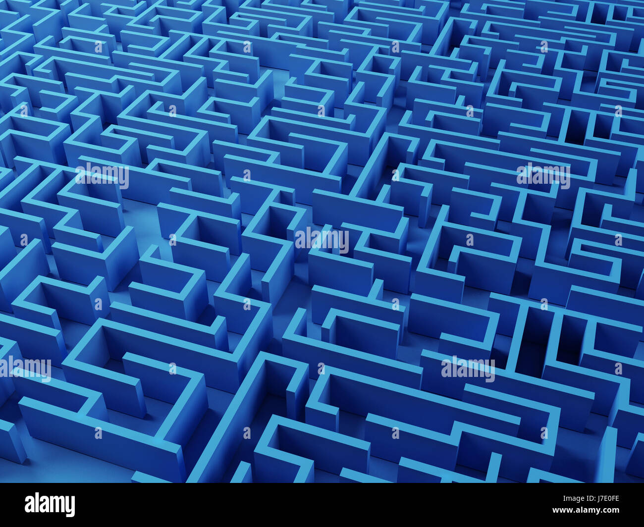 Solved Maze puzzle isolated on blue Stock Photo - Alamy