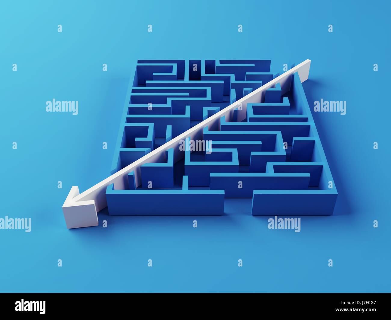 Solved Maze puzzle isolated on white Stock Photo - Alamy Solved Maze puzzle isolated on white Stock Photo - Alamy