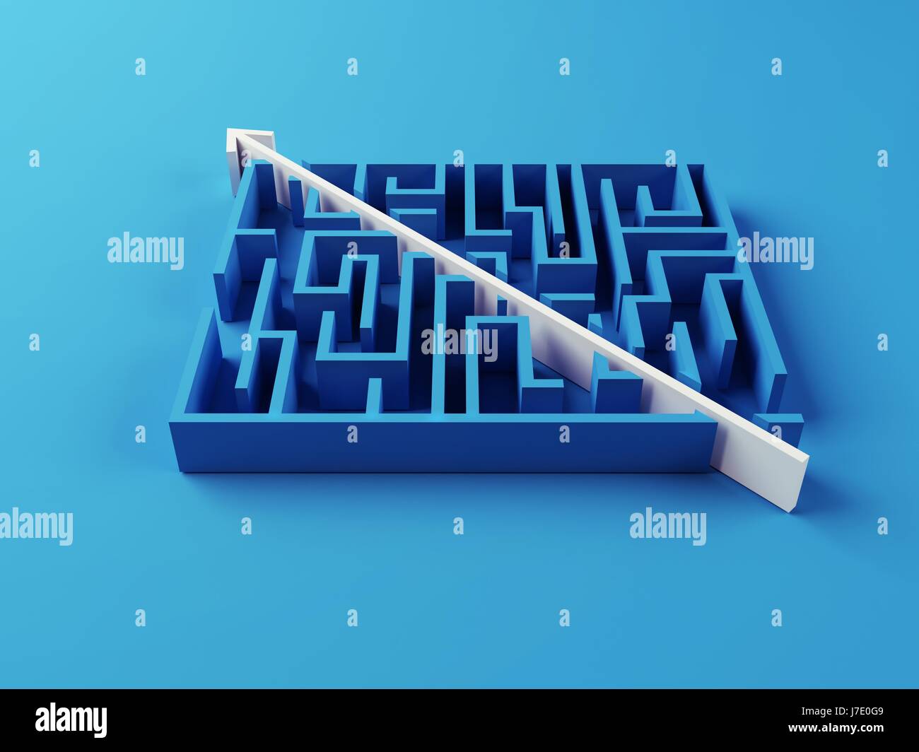 Solved Maze puzzle isolated on white Stock Photo - Alamy Solved Maze puzzle isolated on white Stock Photo - Alamy