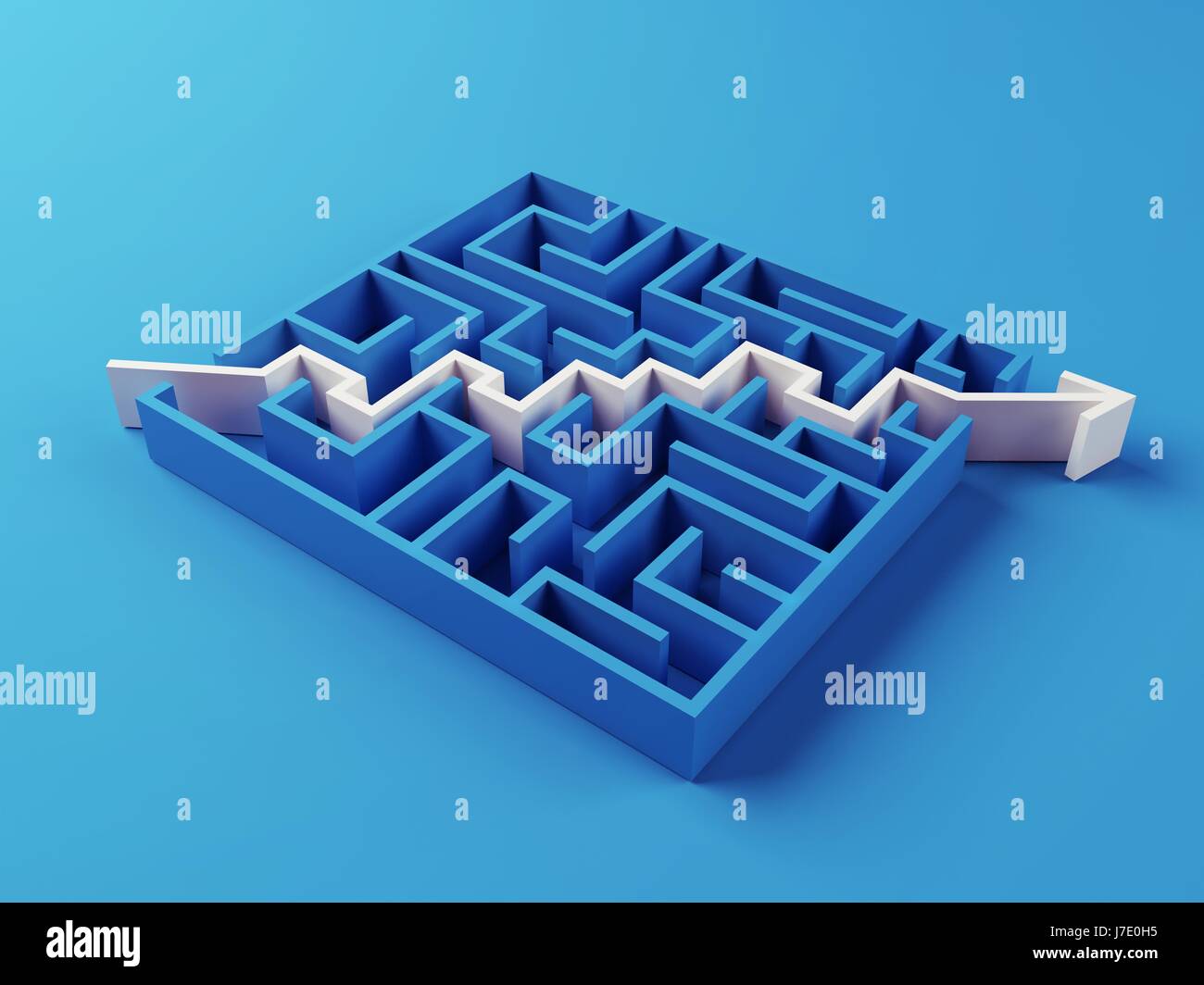 Solved Maze puzzle isolated on white Stock Photo - Alamy Solved Maze puzzle isolated on white Stock Photo - Alamy