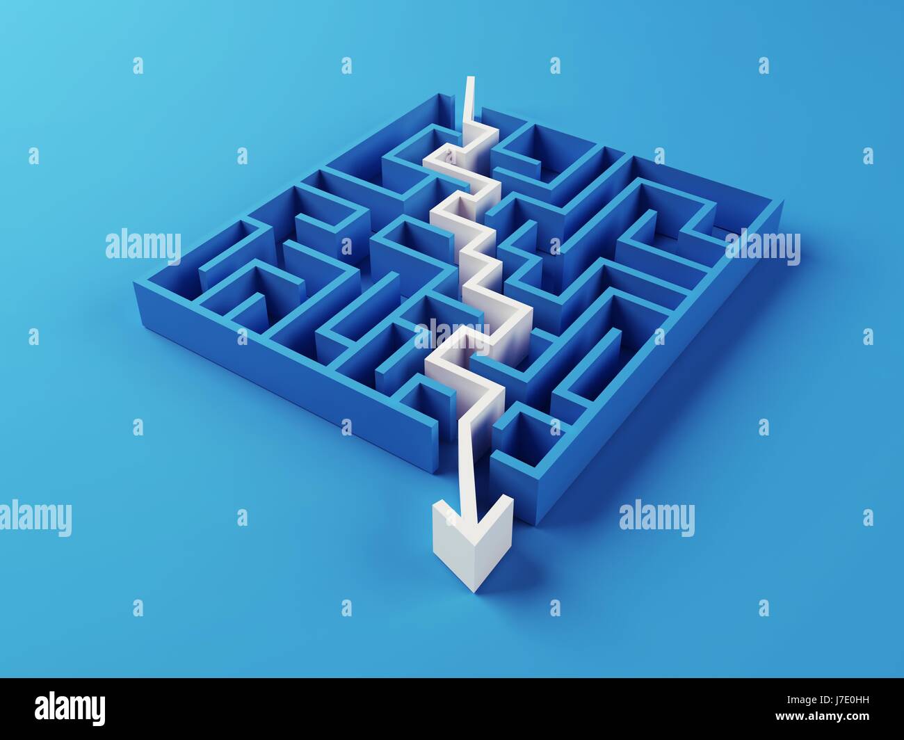 Solved Maze puzzle isolated on white Stock Photo - Alamy Solved Maze puzzle isolated on white Stock Photo - Alamy