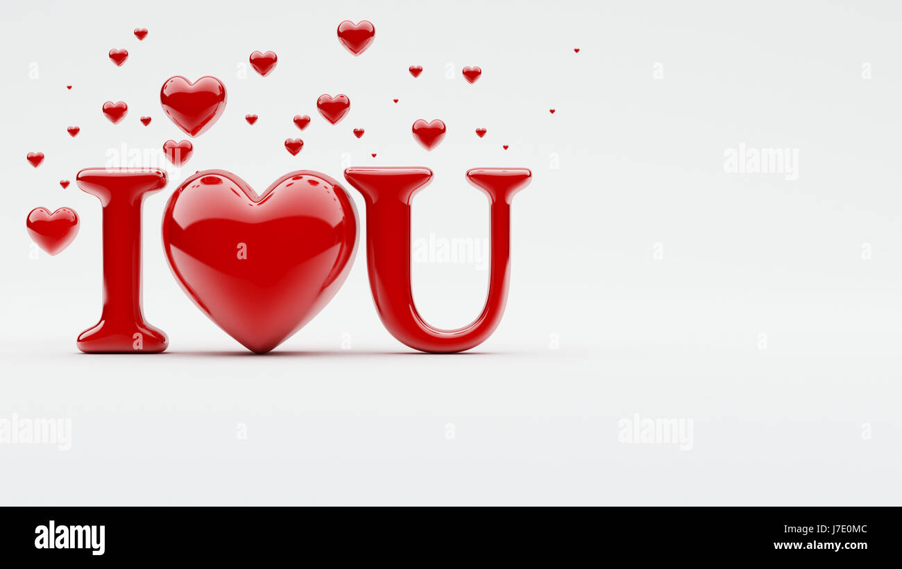 Hi Resolution Love Message on white background Stock Photo - Alamy