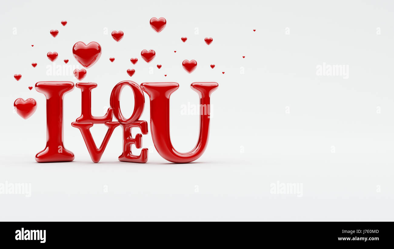Hi Resolution Love Message on white background Stock Photo - Alamy