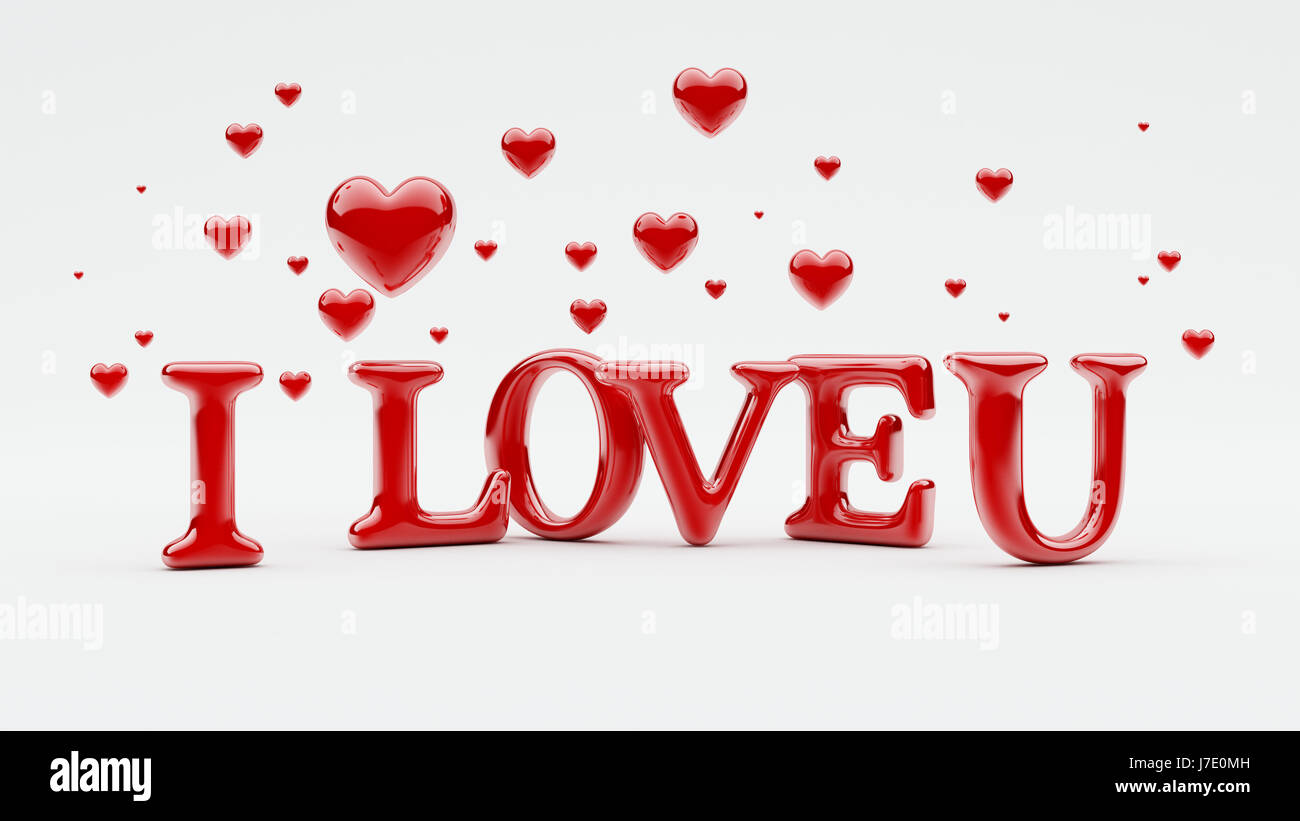 Hi Resolution Love Message on white background Stock Photo - Alamy