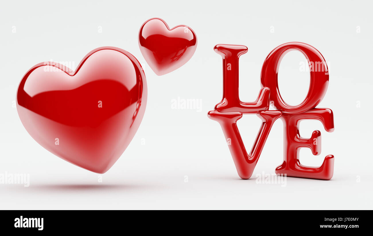Hi Resolution Love Message on white background Stock Photo - Alamy