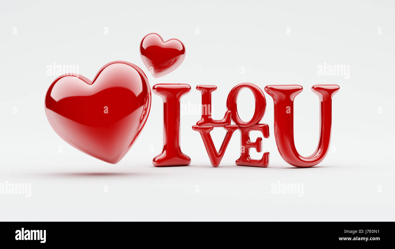 Hi Resolution Love Message on white background Stock Photo - Alamy