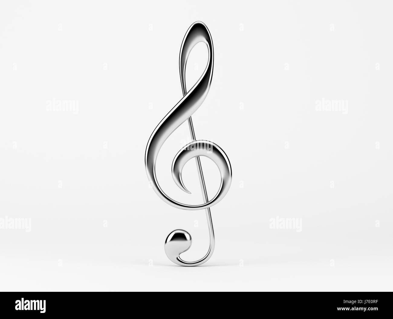 Music Note. Treble Clef isolated on white background Stock Photo - Alamy