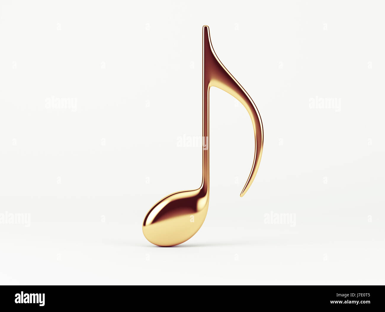 Music Note. Quaver isolated on white background Stock Photo - Alamy