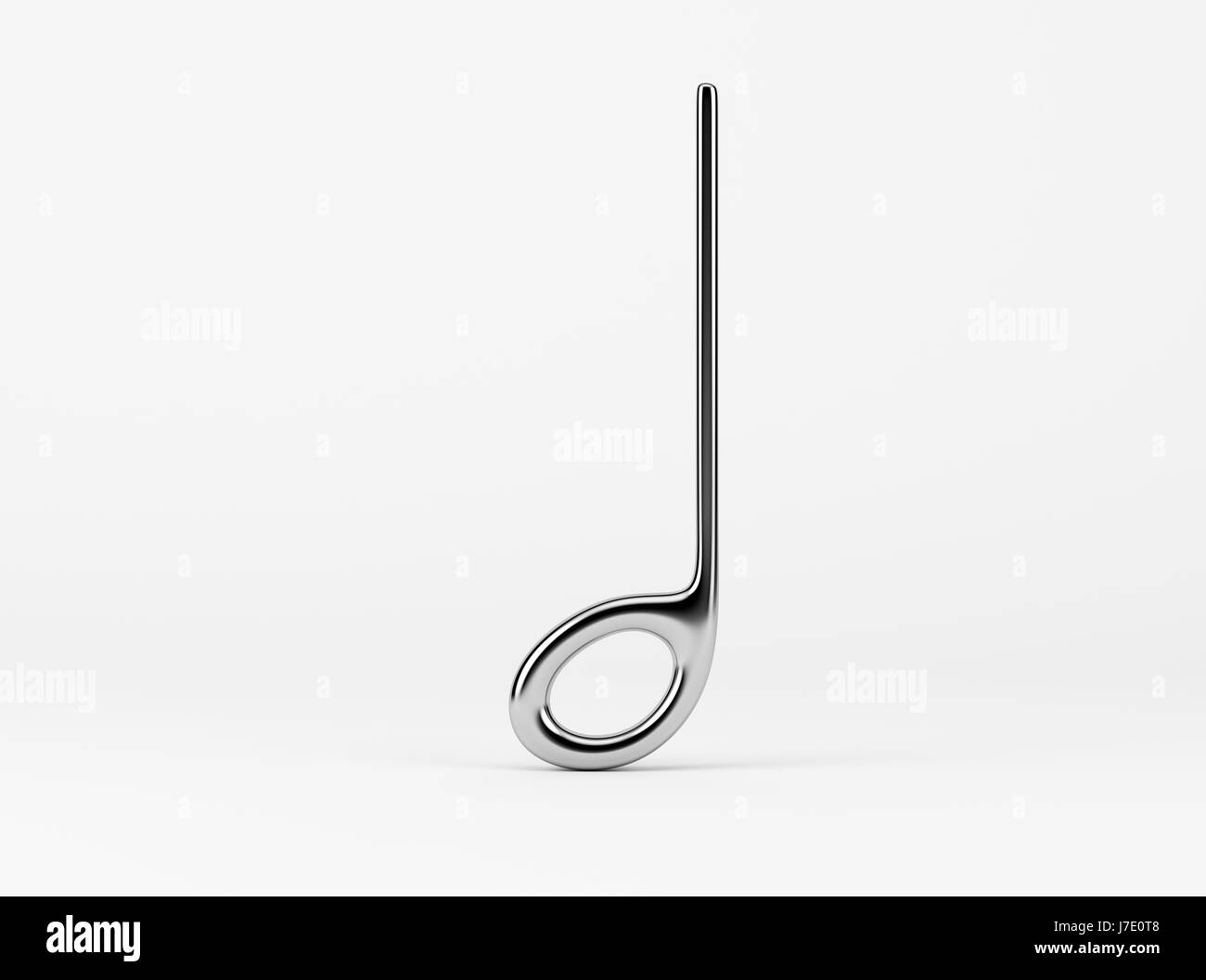 Music Note. Half note isolated on white background Stock Photo - Alamy