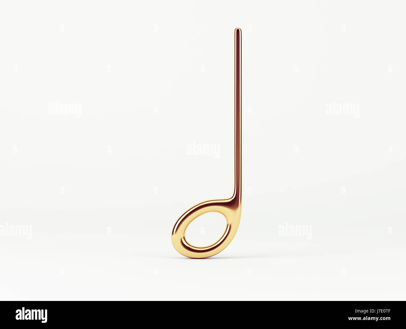 Music Note. Half note isolated on white background Stock Photo - Alamy