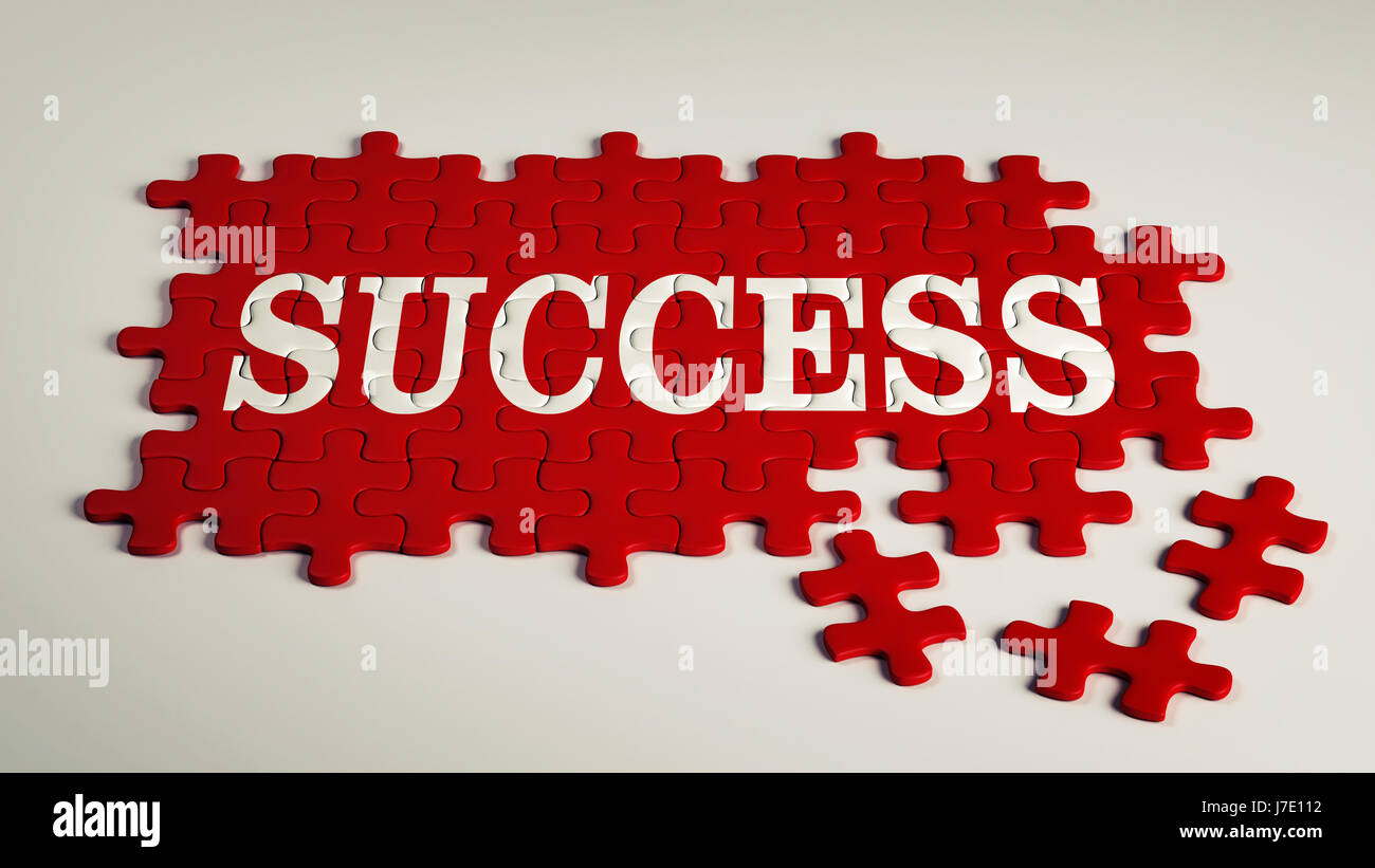 Success Puzzle isolated on white background Stock Photo - Alamy